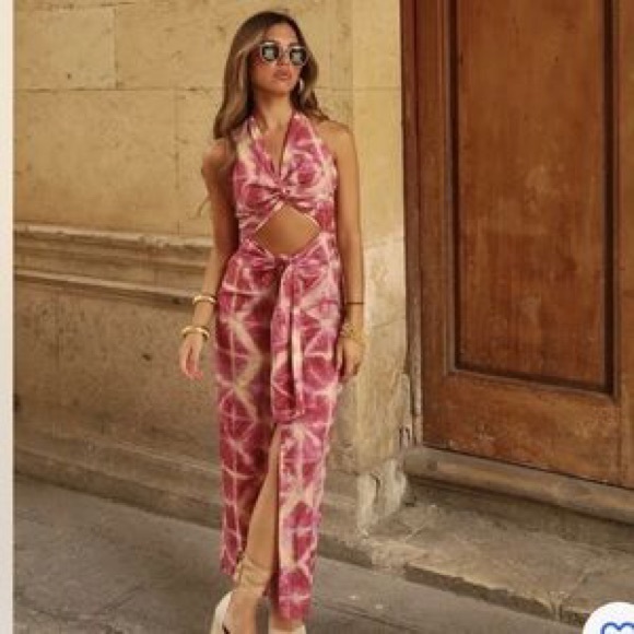 Zara | Dresses | Zara New Woman Ss23 Multicoloured Knot Print Dress ...